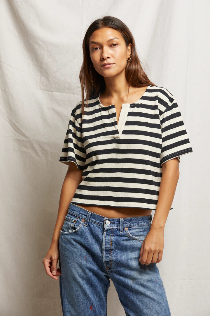 Sarah Rib Stripe Tee – Flaunt